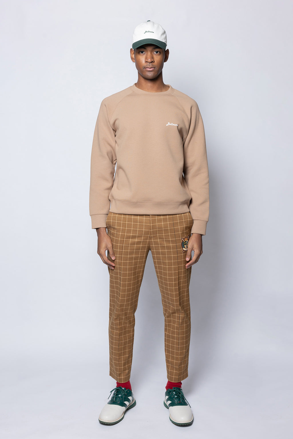 LOGO LS CREW - BEIGE – BELLMORE