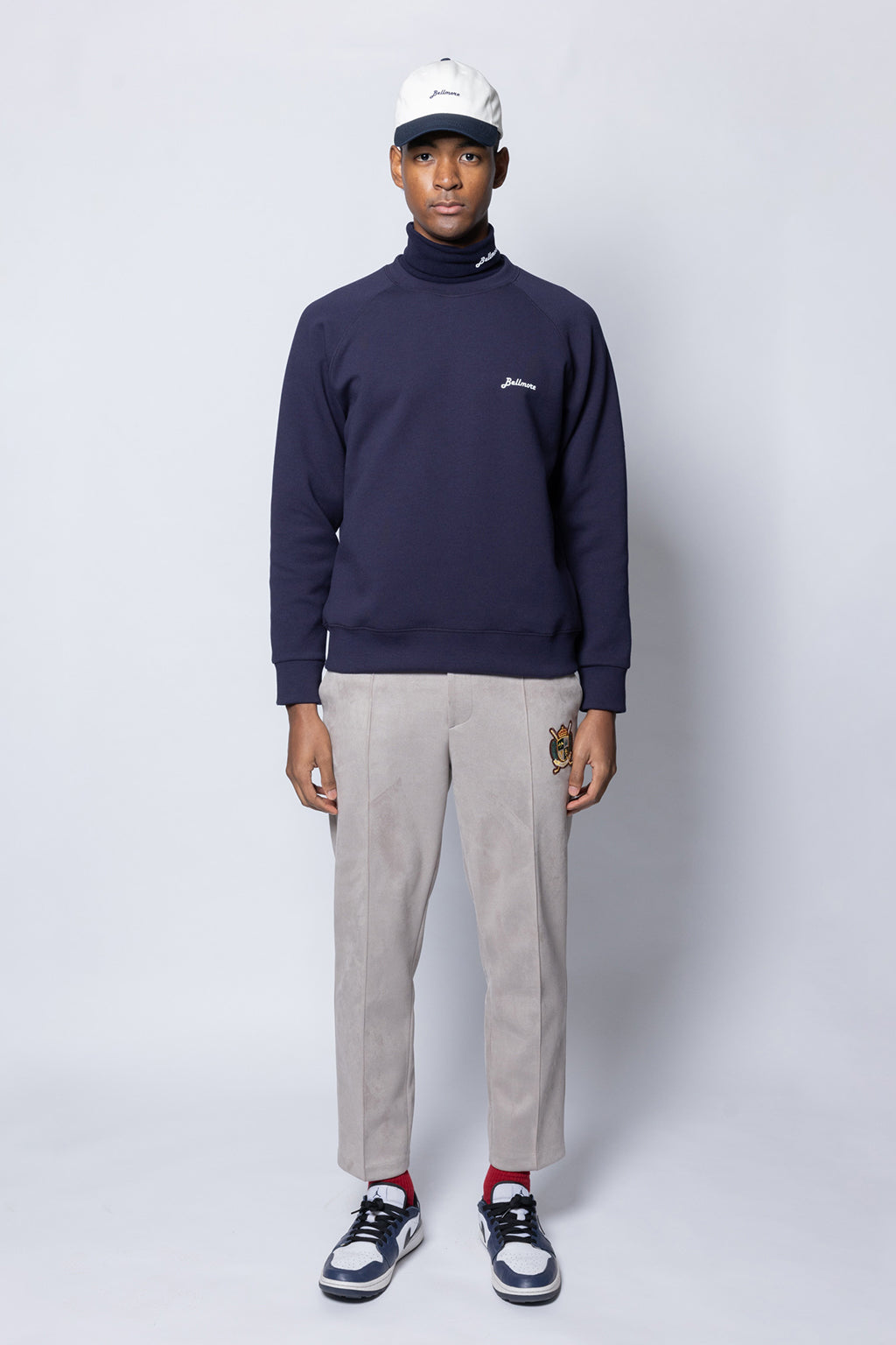 LOGO LS CREW - NAVY – BELLMORE