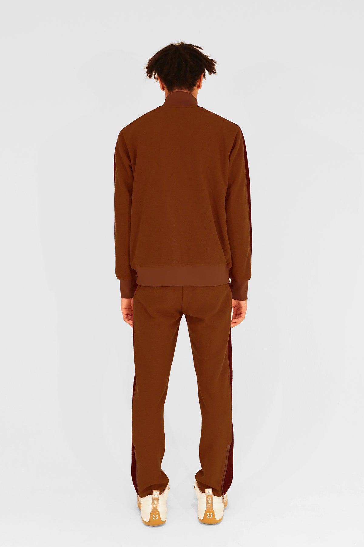 EMBLEM TRACK JACKET - BROWN – BELLMORE